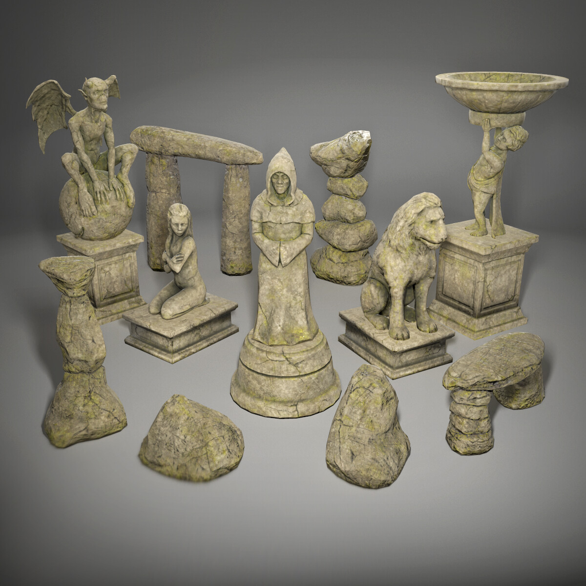 ArtStation - Ancient statues