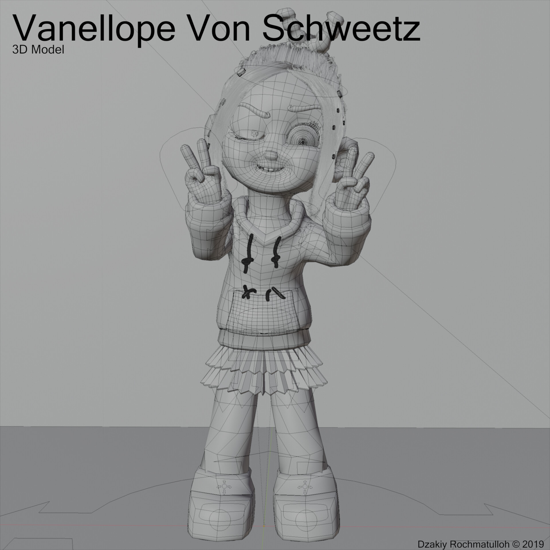 how to draw vanellope von schweetz full body