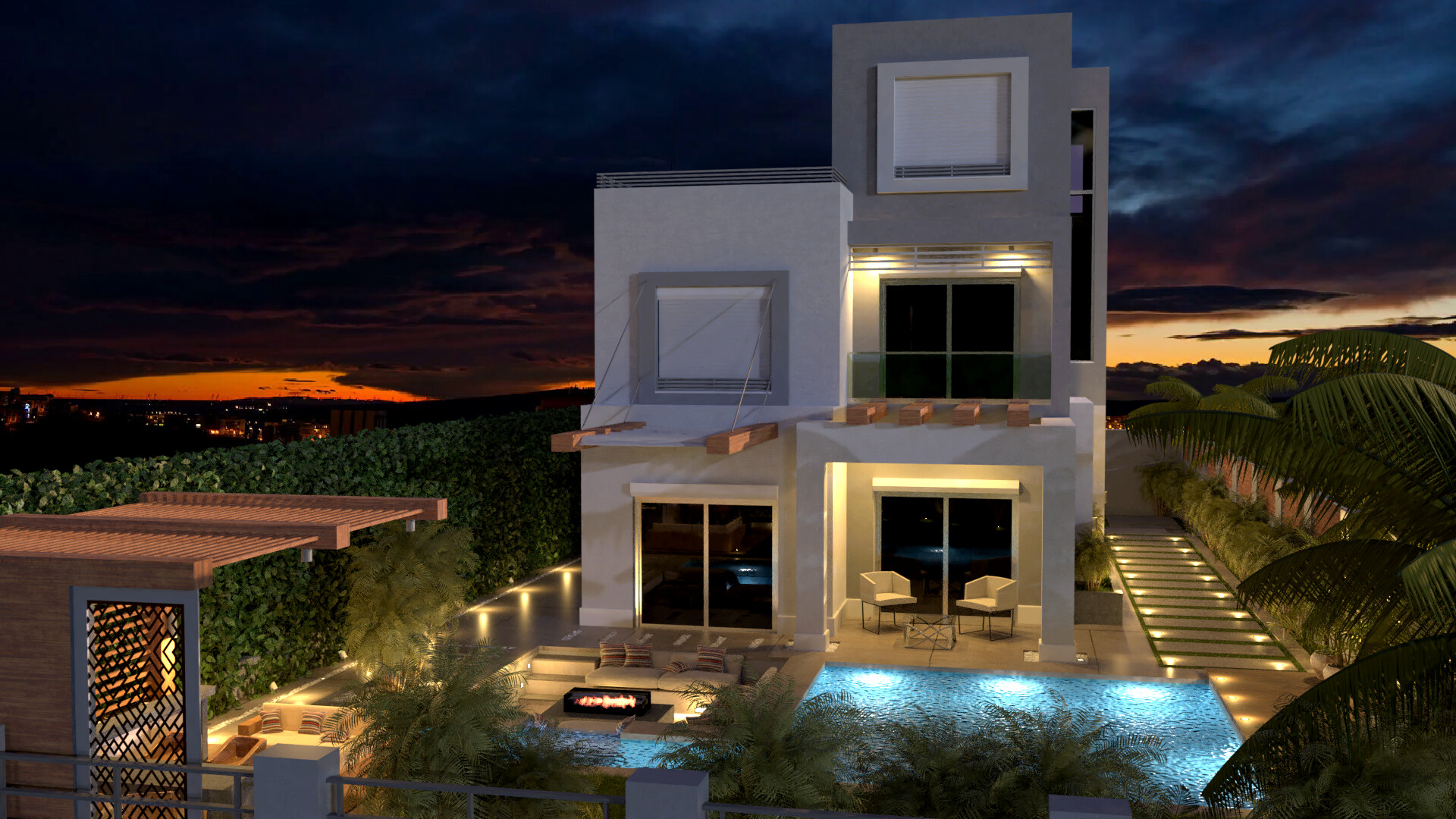 Raymond Gabriel - Villa backyard landscape design