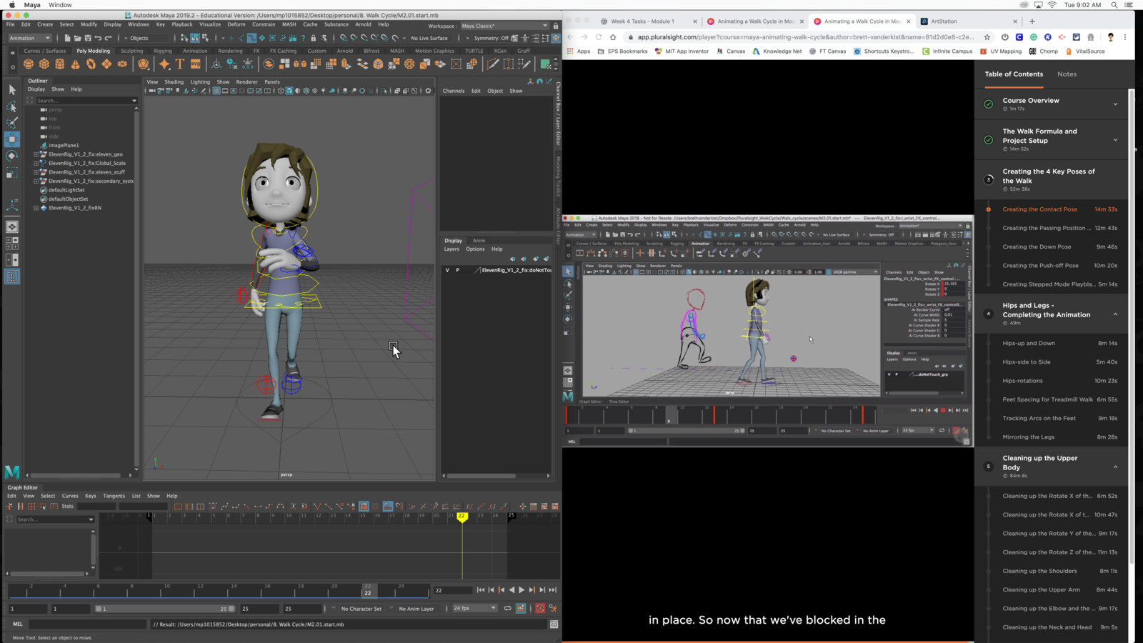 Matthew Posa - Animating a Walk Cycle in Maya