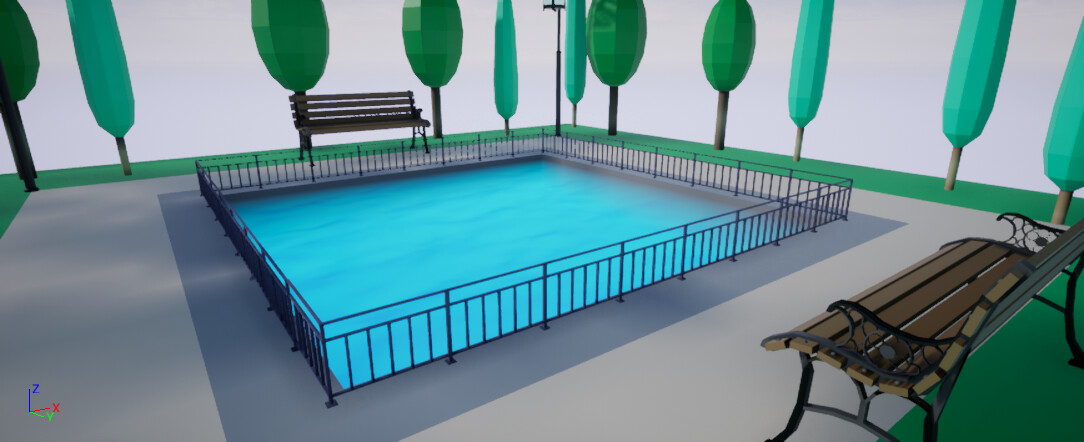 ArtStation - Low Poly Isometric Pond/Park