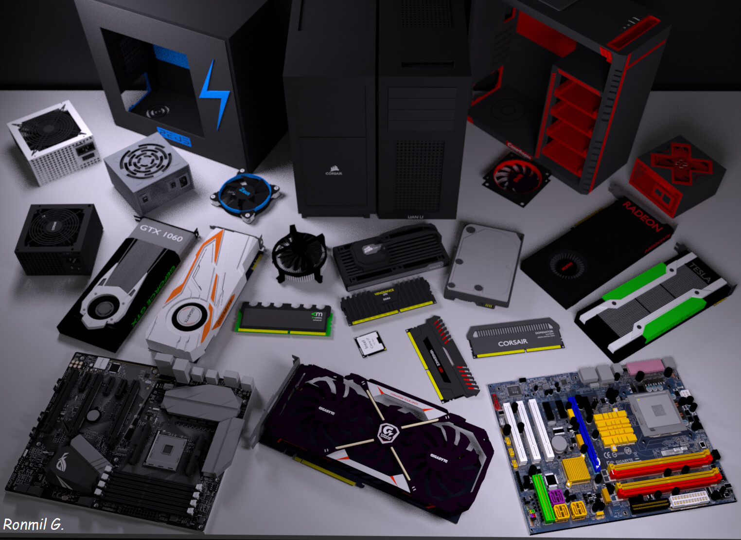 ArtStation - Computer Parts