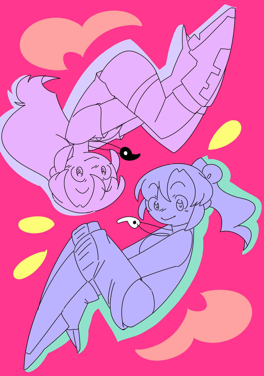 ArtStation - The yin and yang circus twins