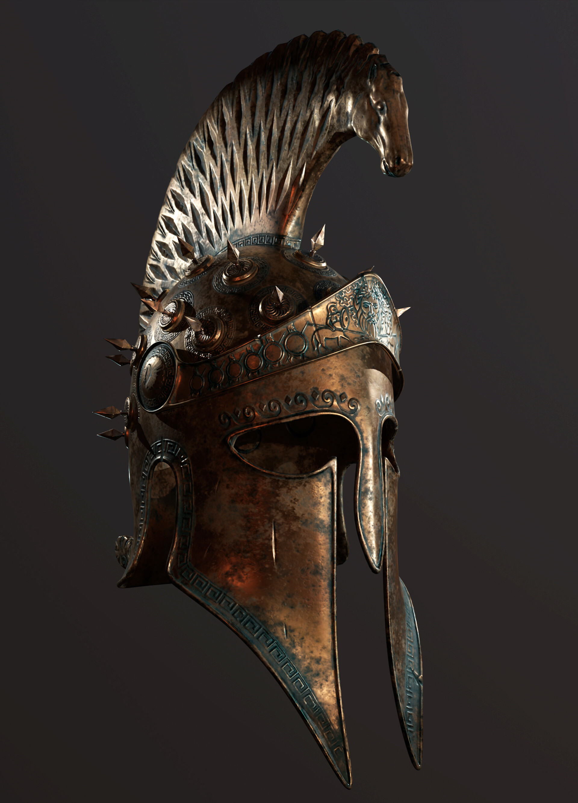 ArtStation - Corinthian inspired fantasy helmet