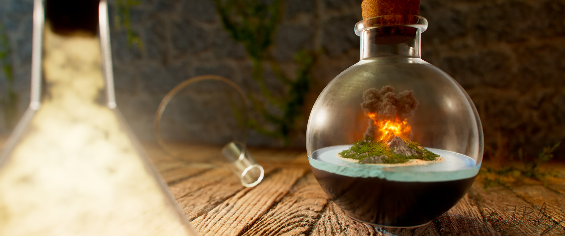 ArtStation - Island in a bottle