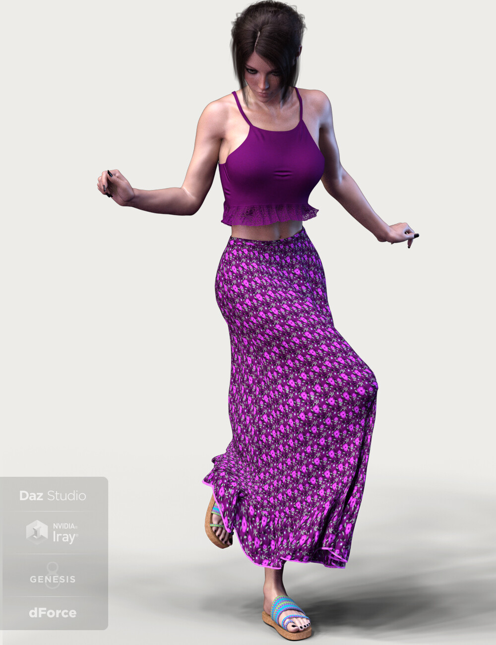 Betty Ross - X-Fashion Boho Chic Outfit 04 for Genesis 8 Female(s)