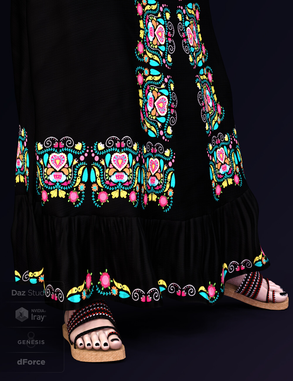 Betty Ross - X-Fashion Boho Chic Outfit 04 for Genesis 8 Female(s)