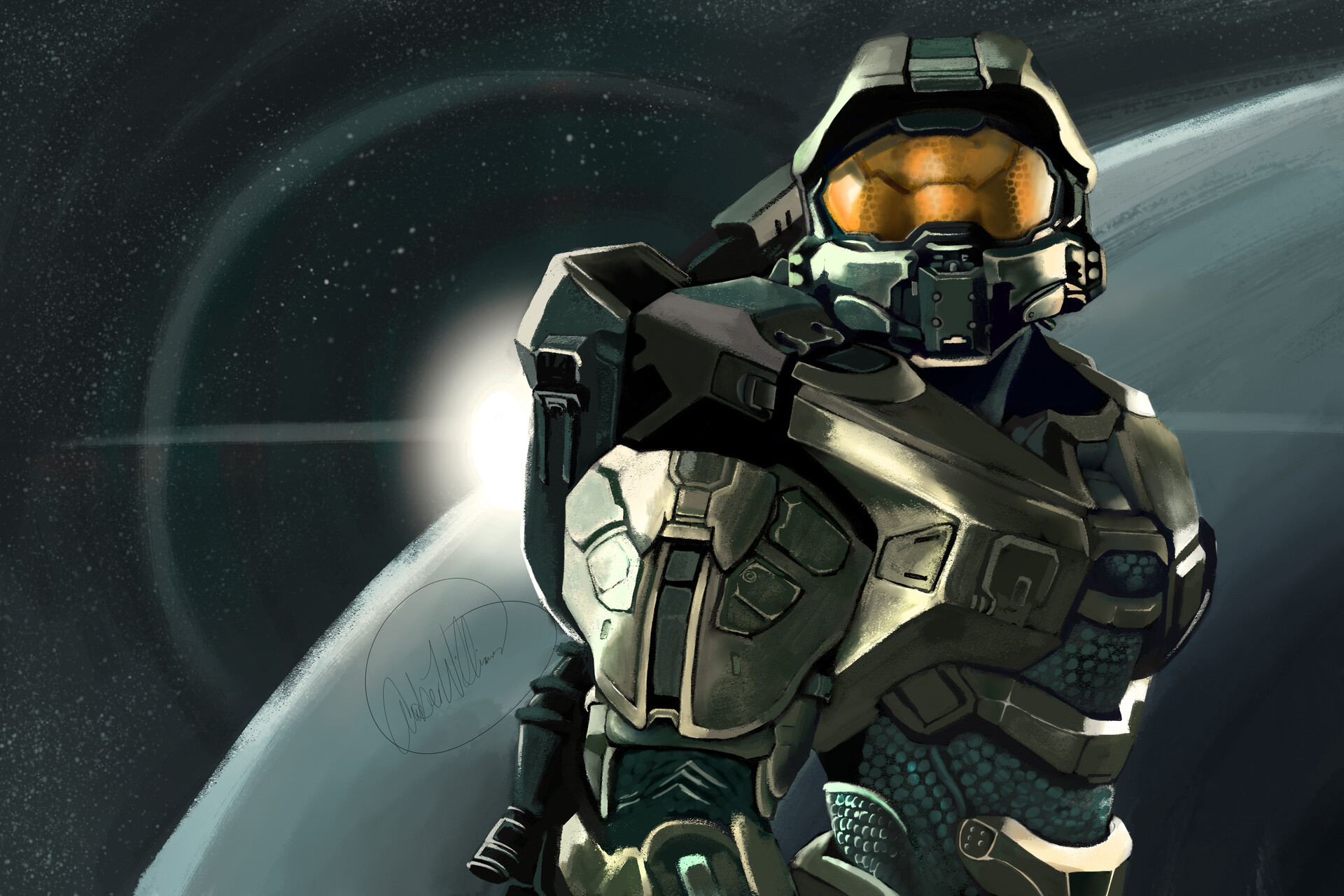 ArtStation - My Master Cheif fanart