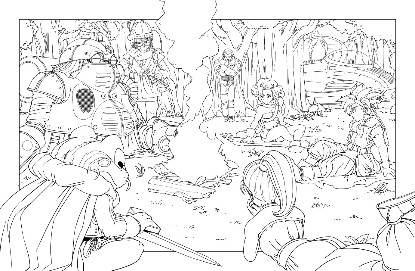 chrono silver coloring pages