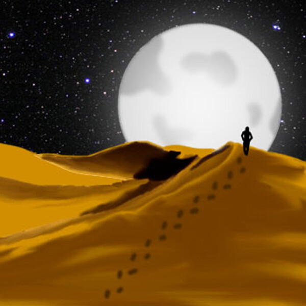 ArtStation - Lonely Desert Night