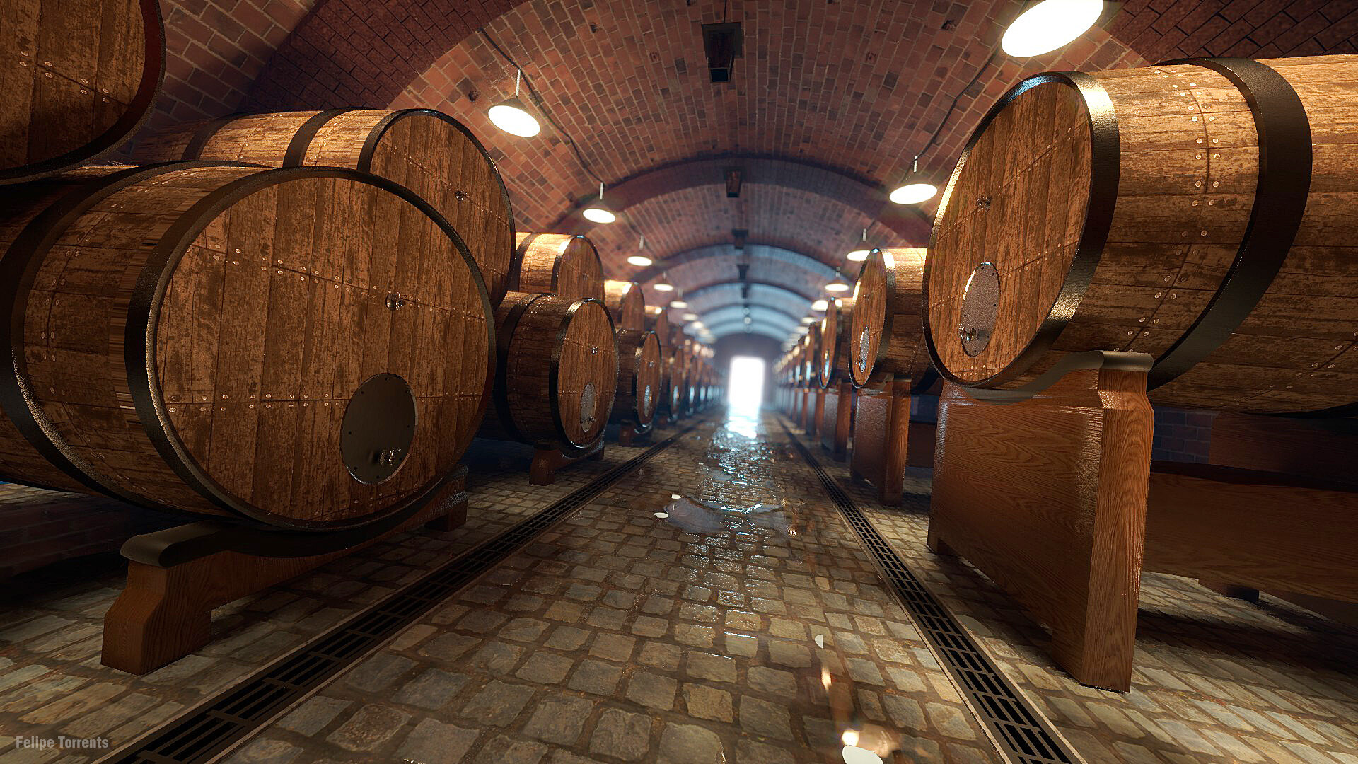 ArtStation - Wine cellar scene