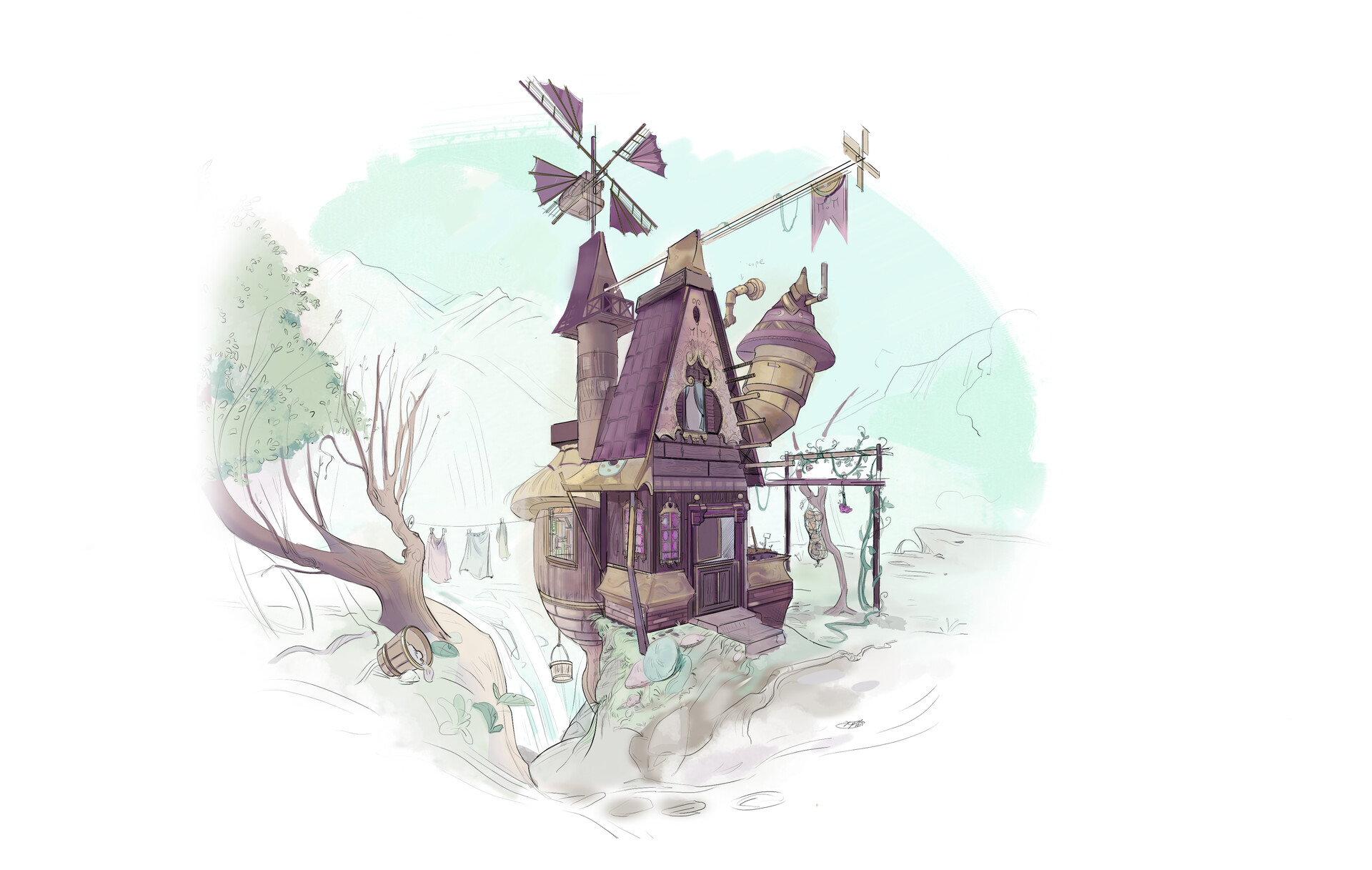 ArtStation - Wizard Hut Design and Interior