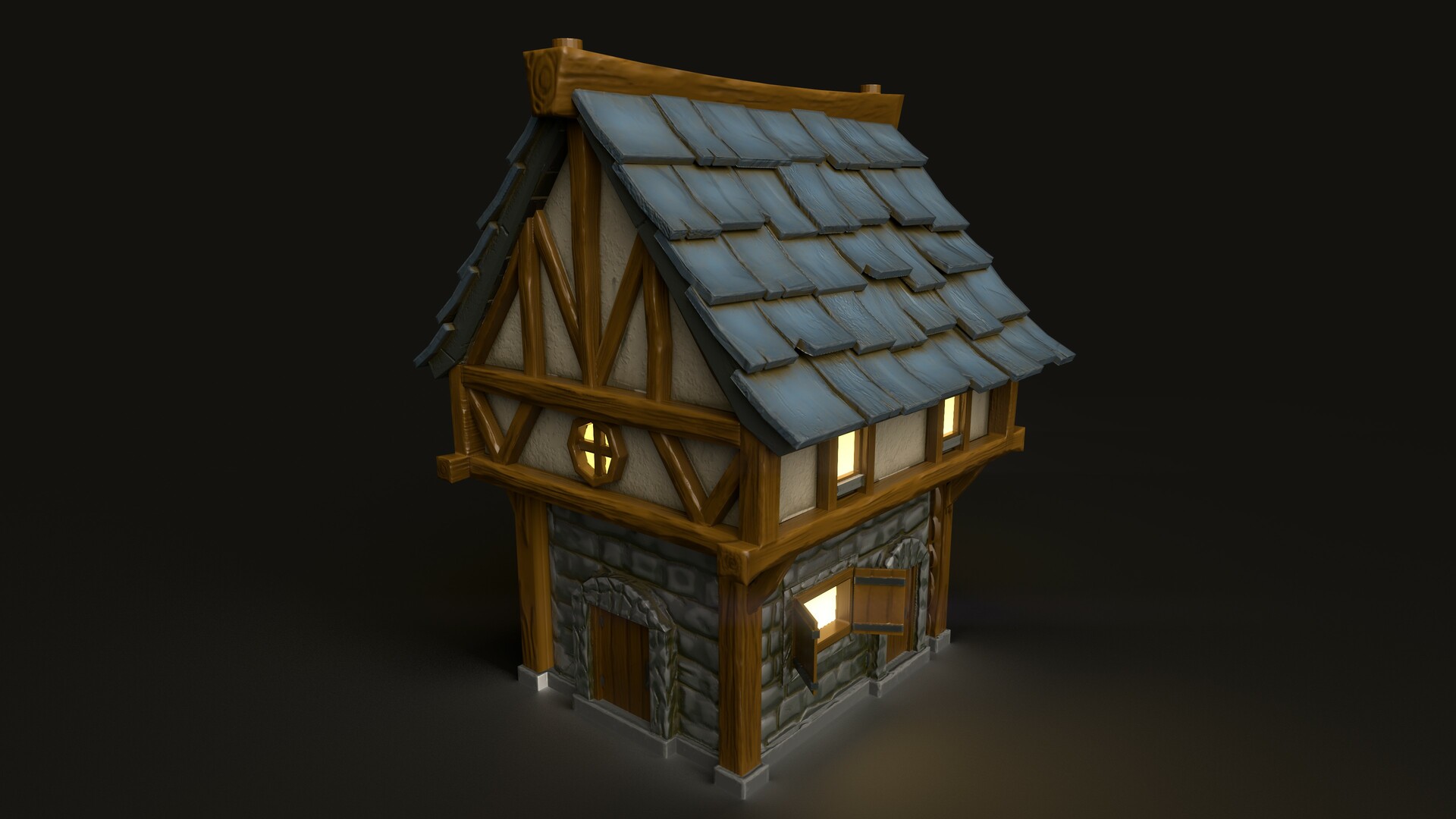 ArtStation - Stylized Medieval House
