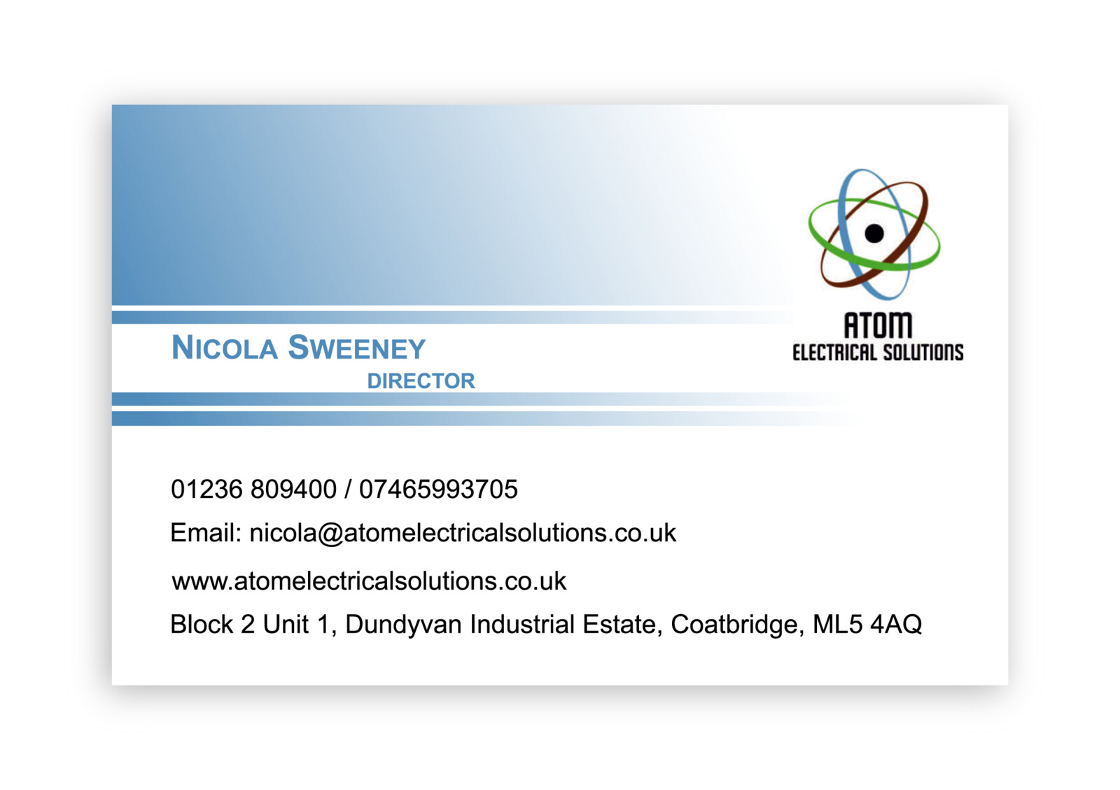 Furoza Ashrif - Atom Electrical - business card