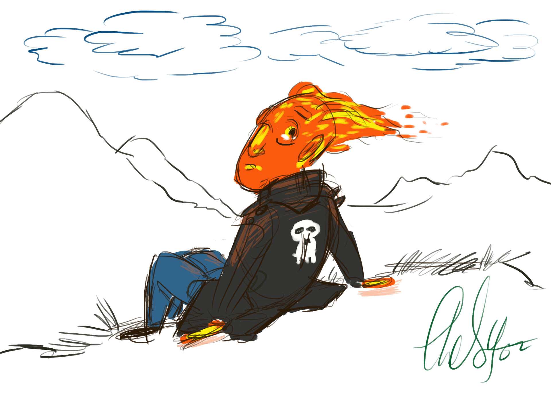 ArtStation - Fire guy