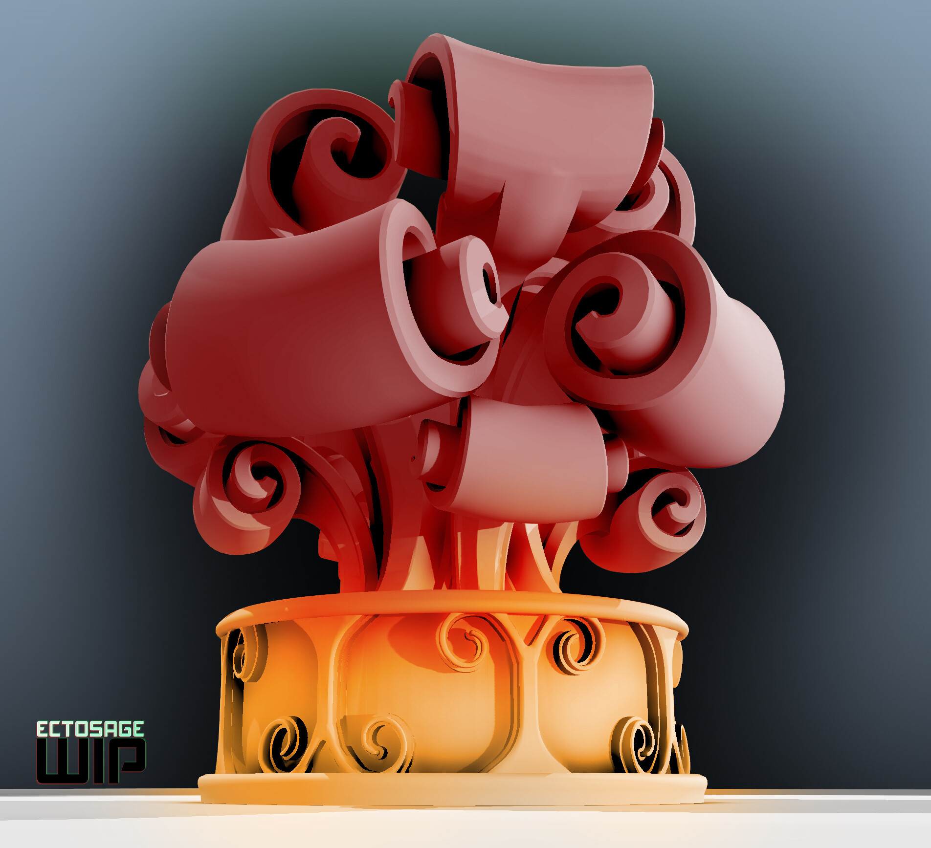 ArtStation - Scroll Flower