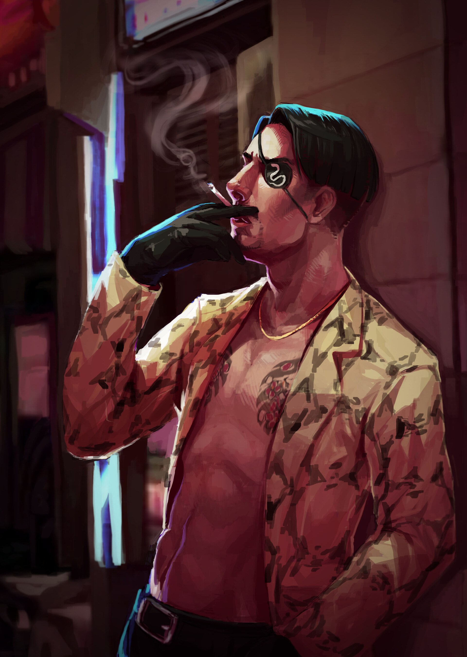 ArtStation - Smoking Majima
