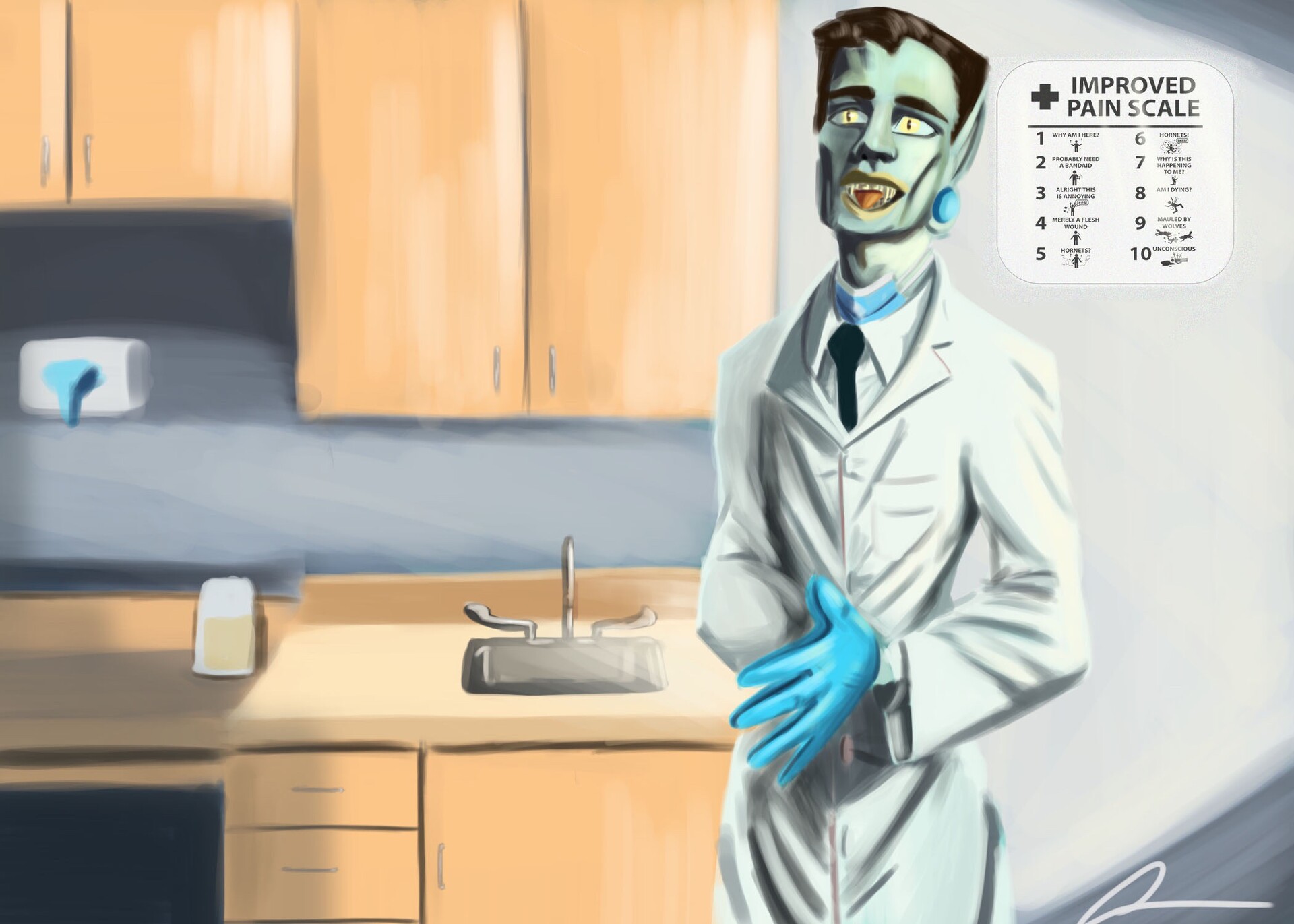 ArtStation - Elf/ghoul doctor