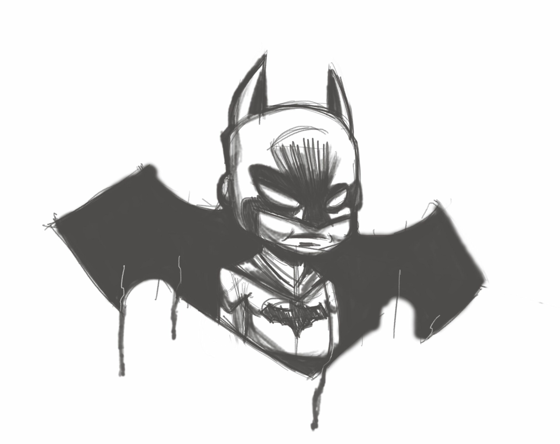 how to draw batman mini