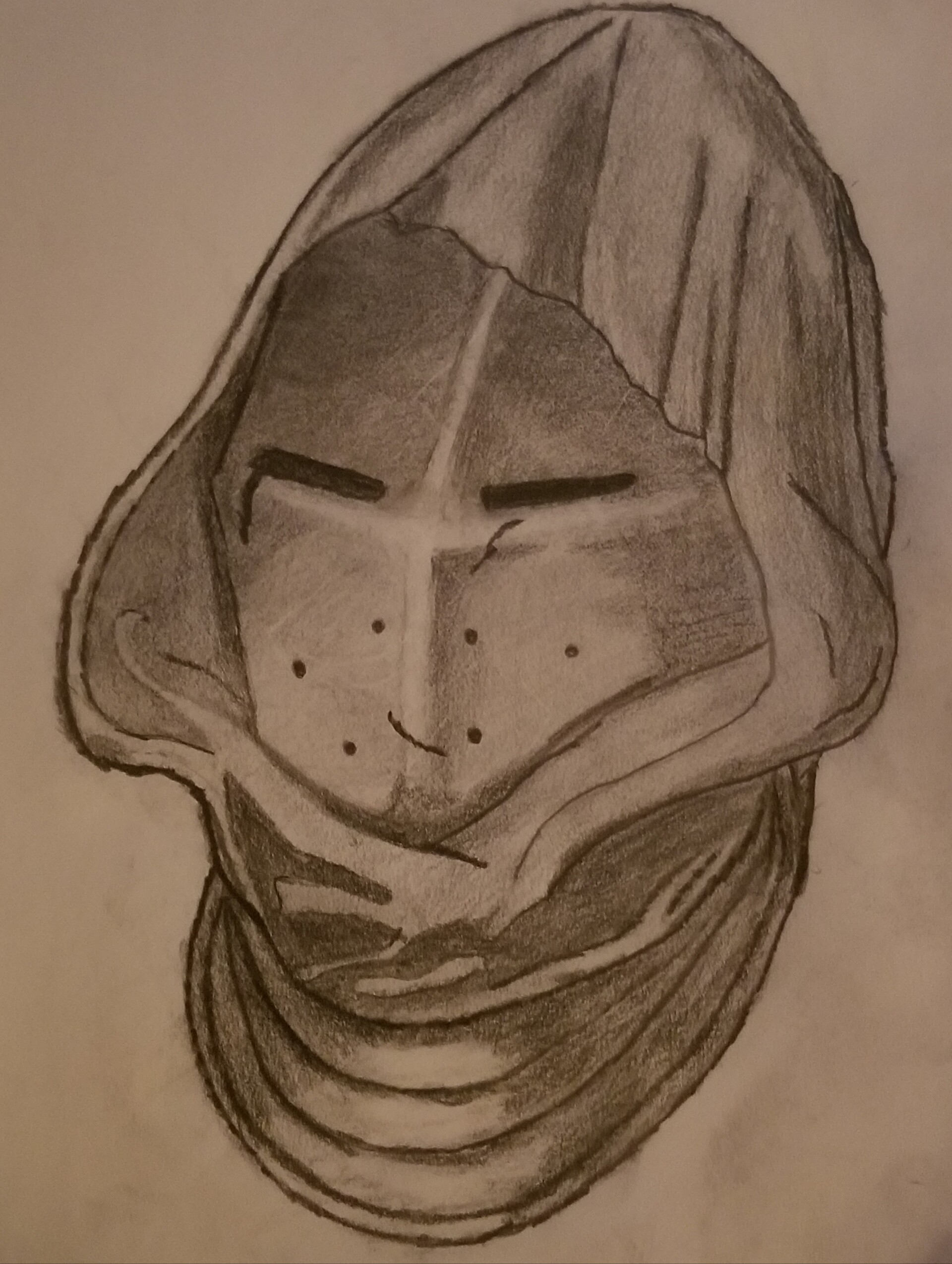 how to draw knight helmet