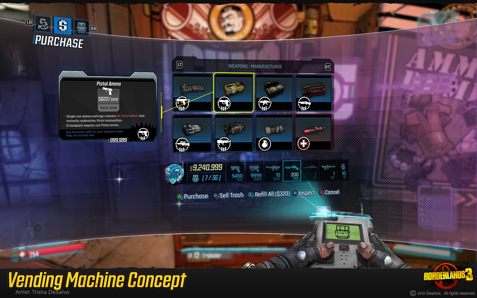 Trisha DeSalvo - Borderlands 3 Vending Machine Concepts