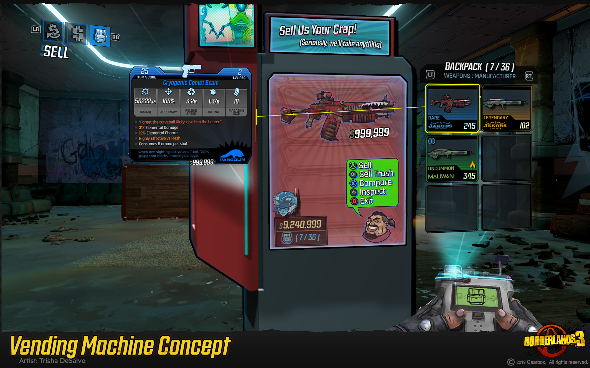 Trisha DeSalvo - Borderlands 3 Vending Machine Concepts