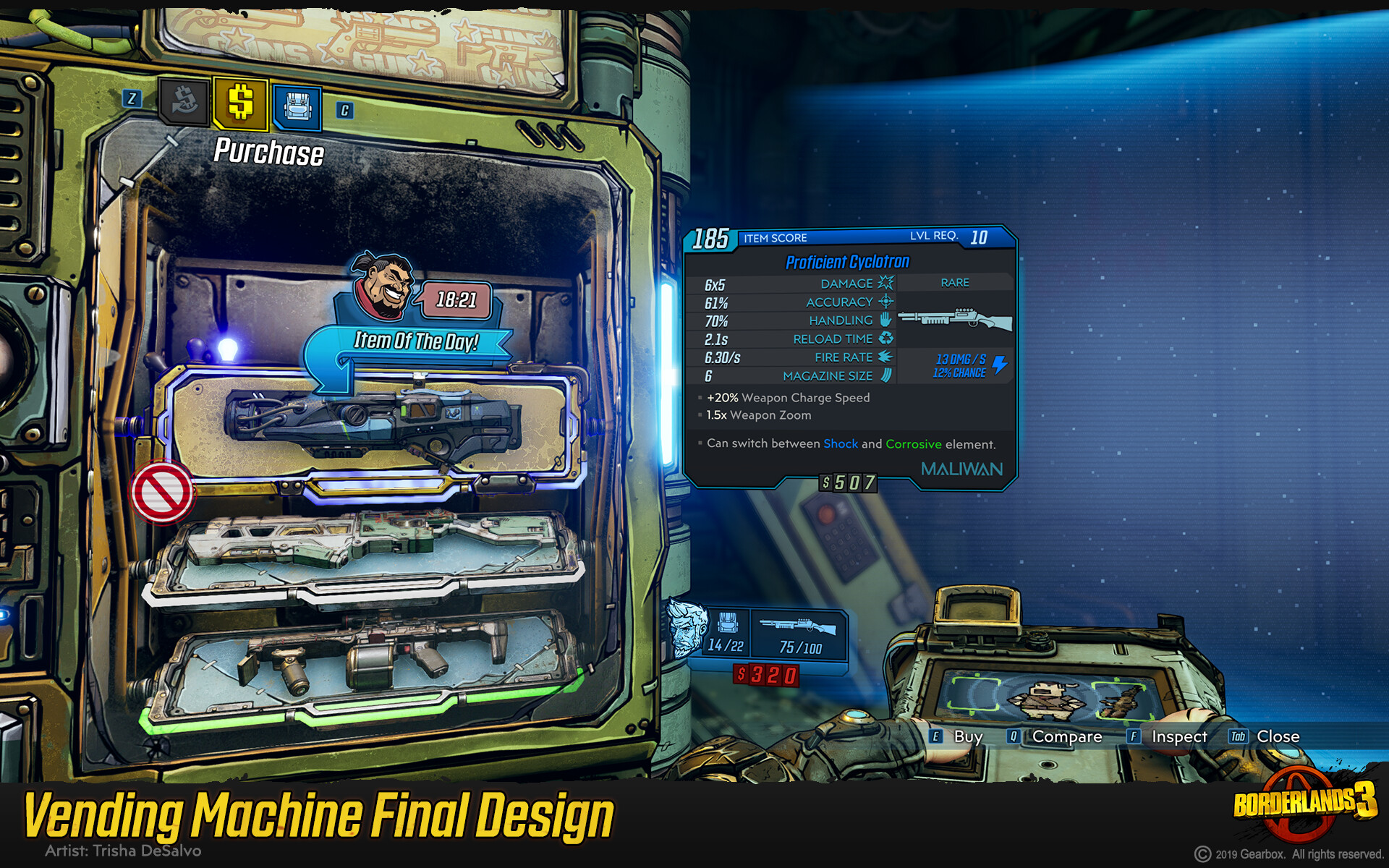 Trisha DeSalvo - Borderlands 3 Vending Machine Concepts