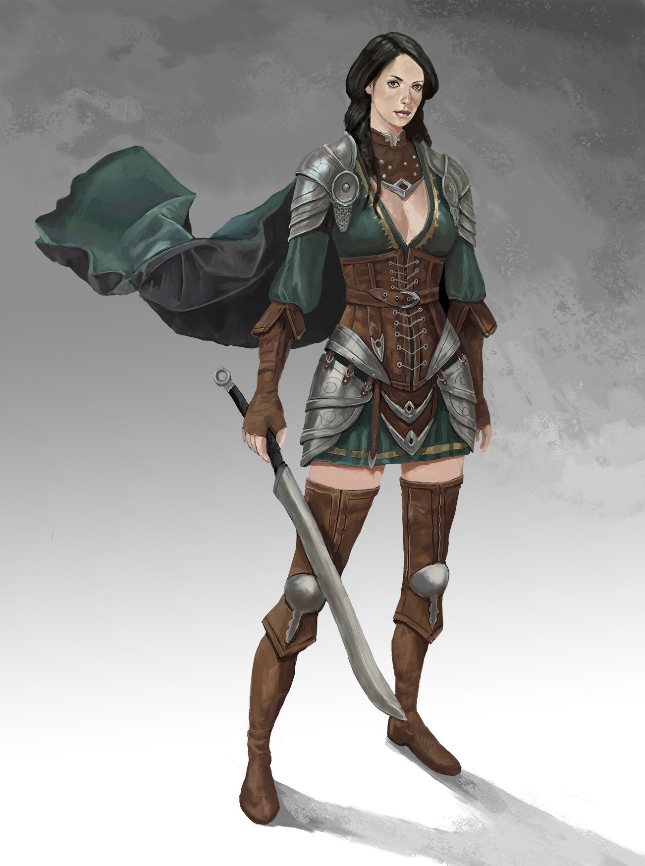 ArtStation - girl with sword
