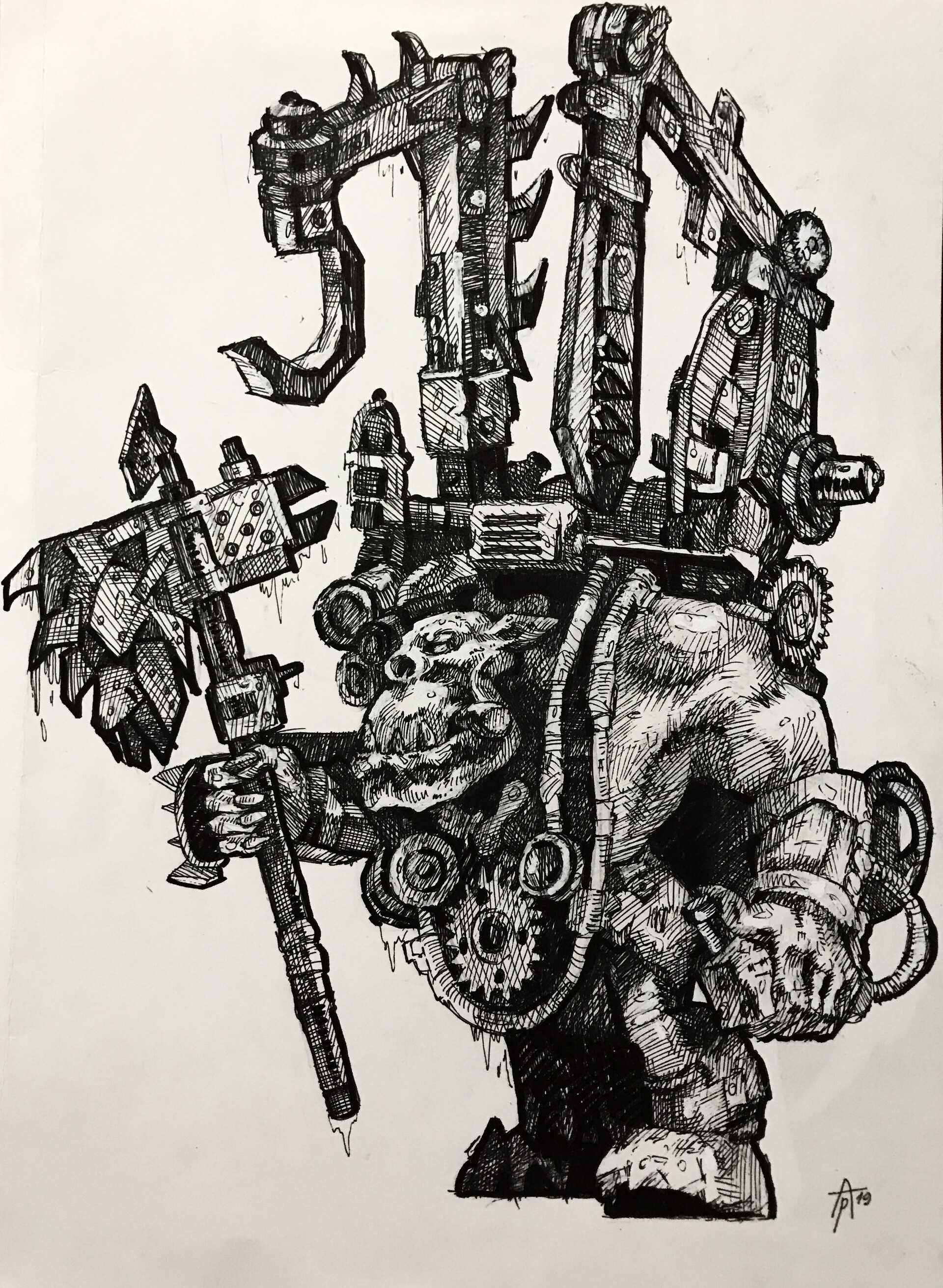 ArtStation - ORK MEK BOSS Warhammer Fan Art
