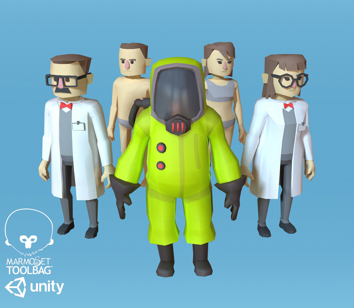 ArtStation - Low poly scientists