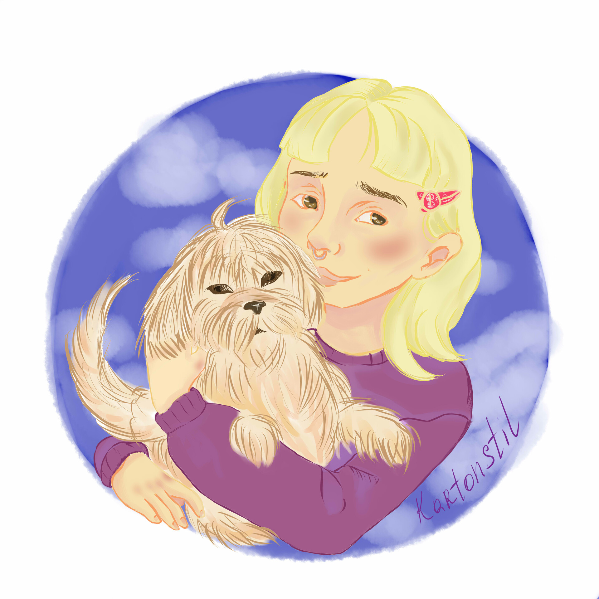 ArtStation - Dog with girl