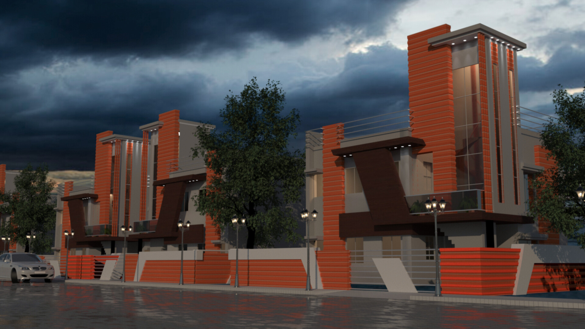 ArtStation - Colony scene [Rainey weather]