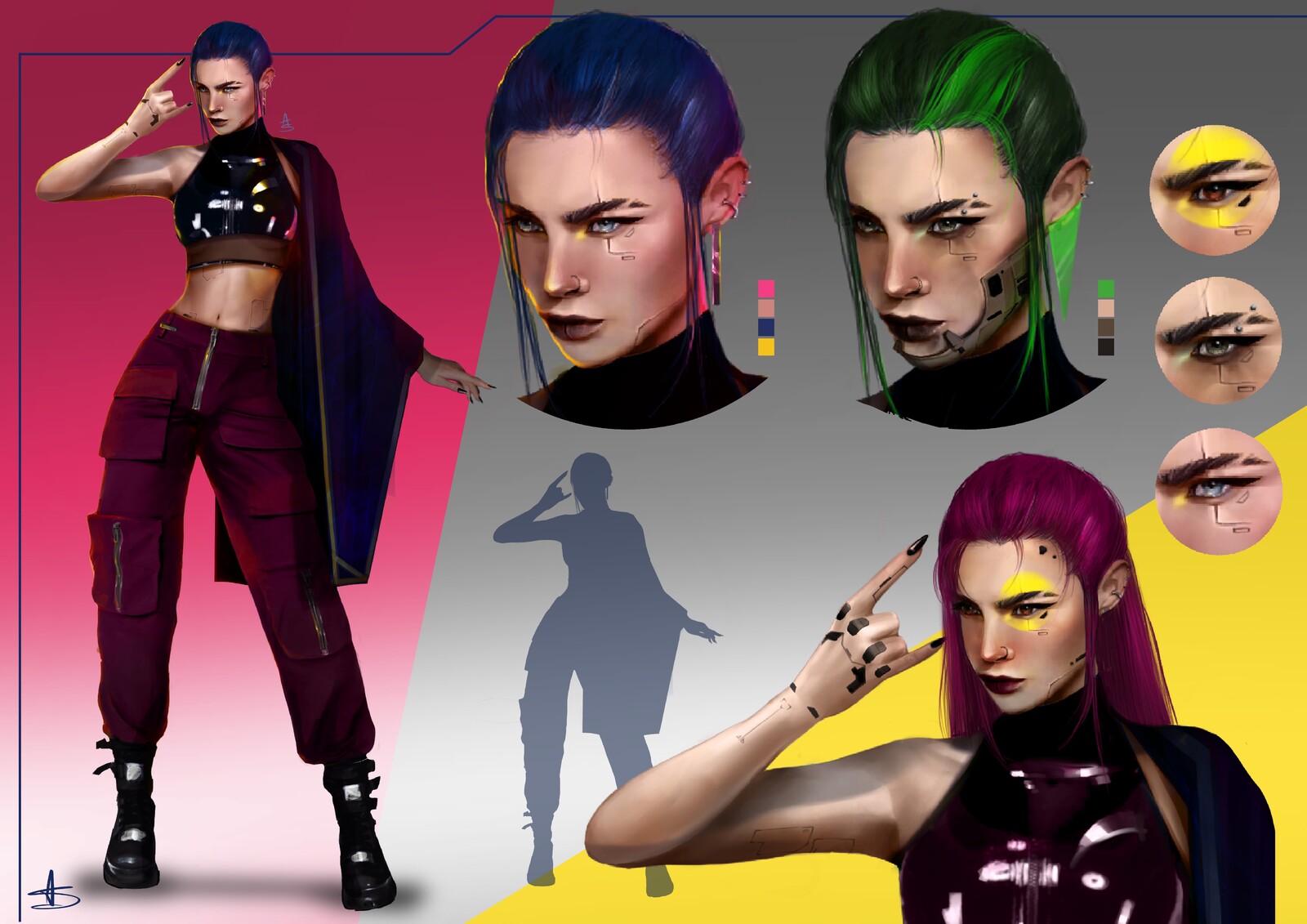 Anoush Gabrielle - Cyberpunk Character Design