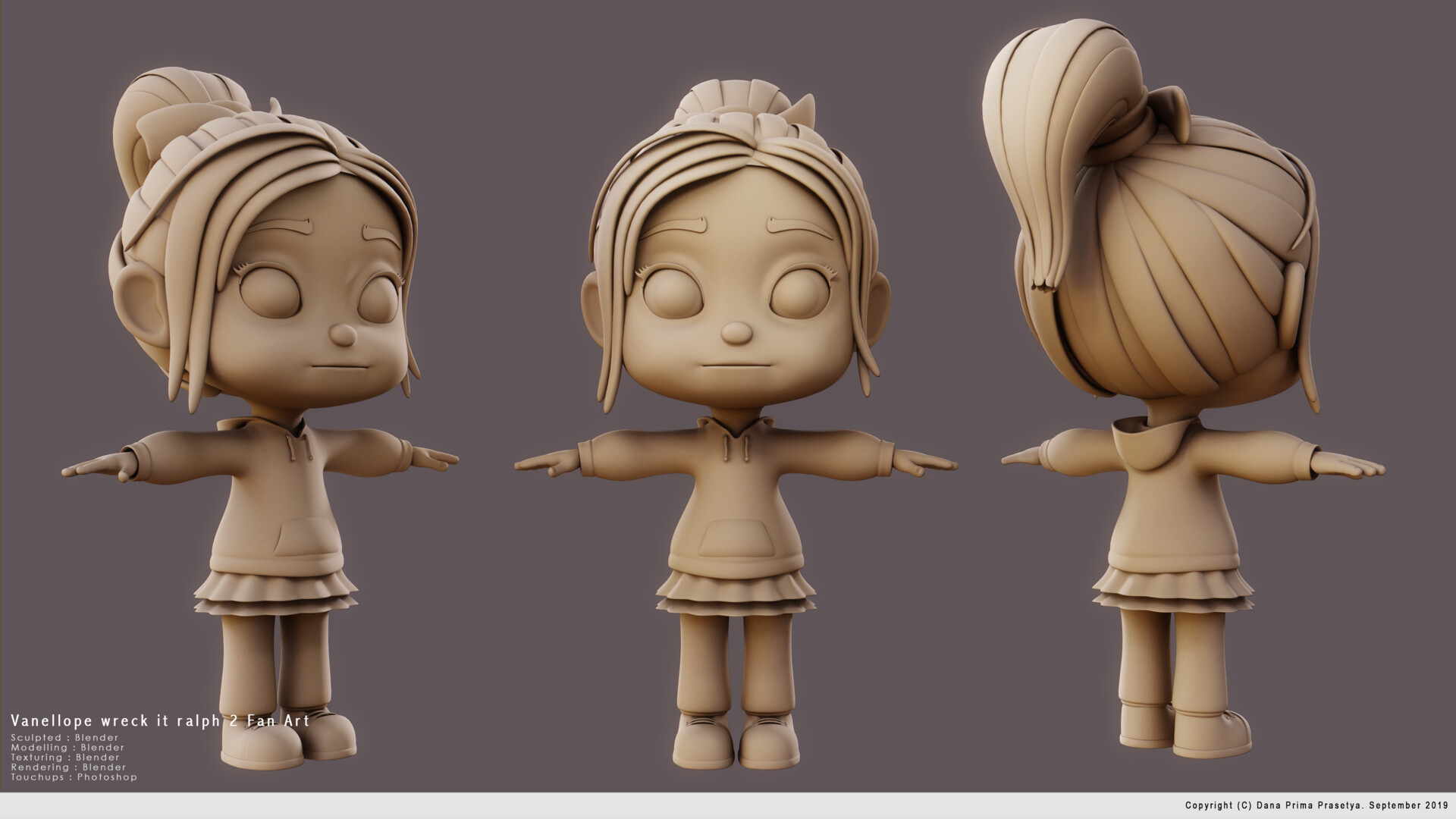 Dana Prima Prasetya - Vanellope wreck it ralph 2 (Fan Art)