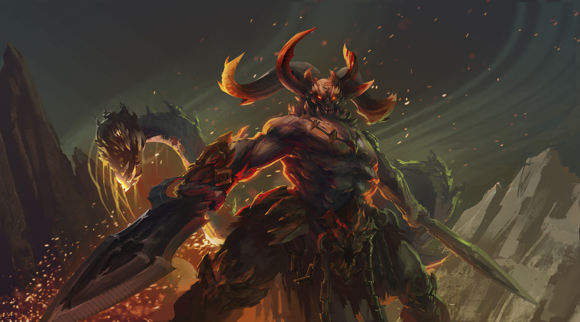 ArtStation - Demon splash art
