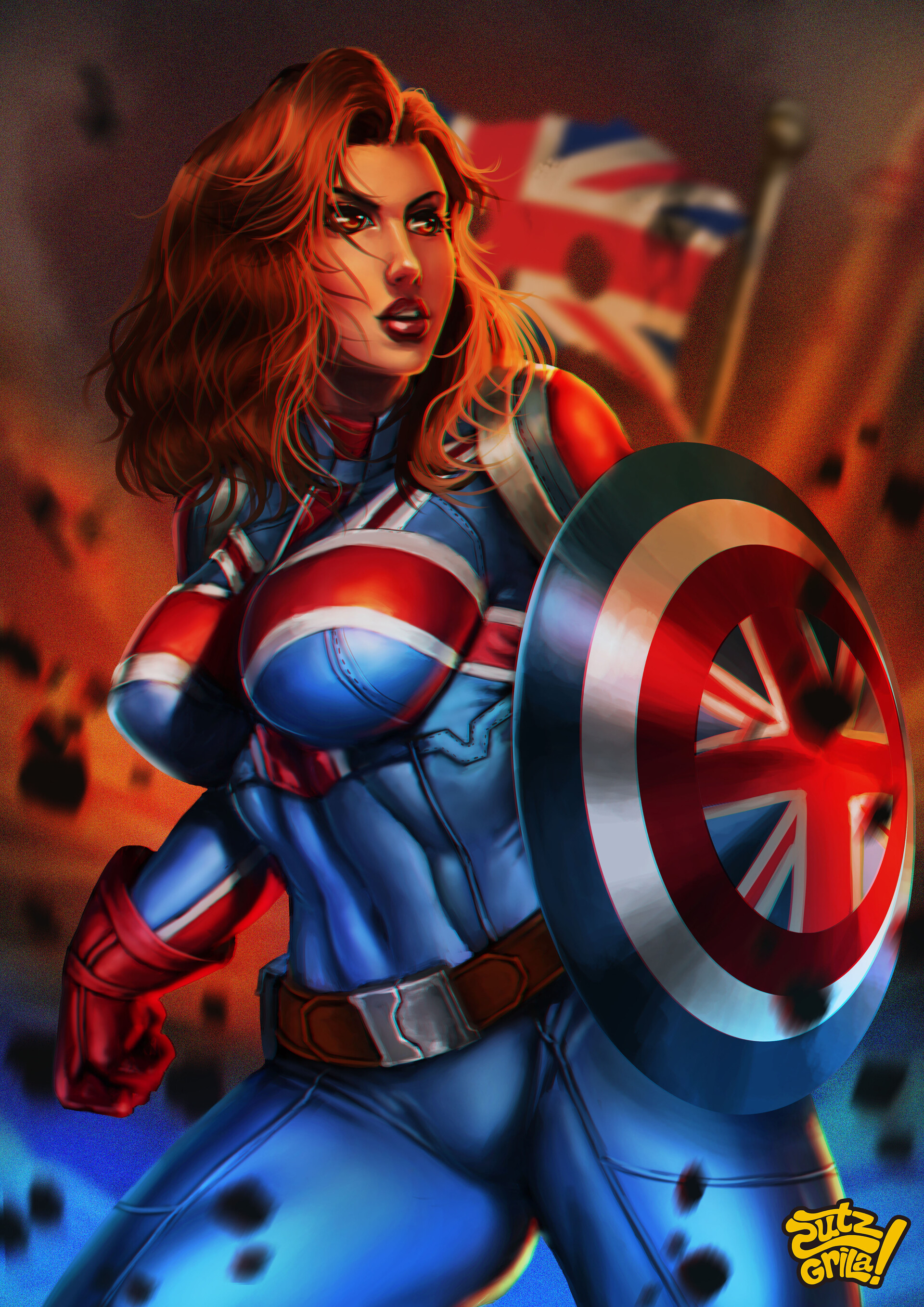 ArtStation - Captain britain peggy carter
