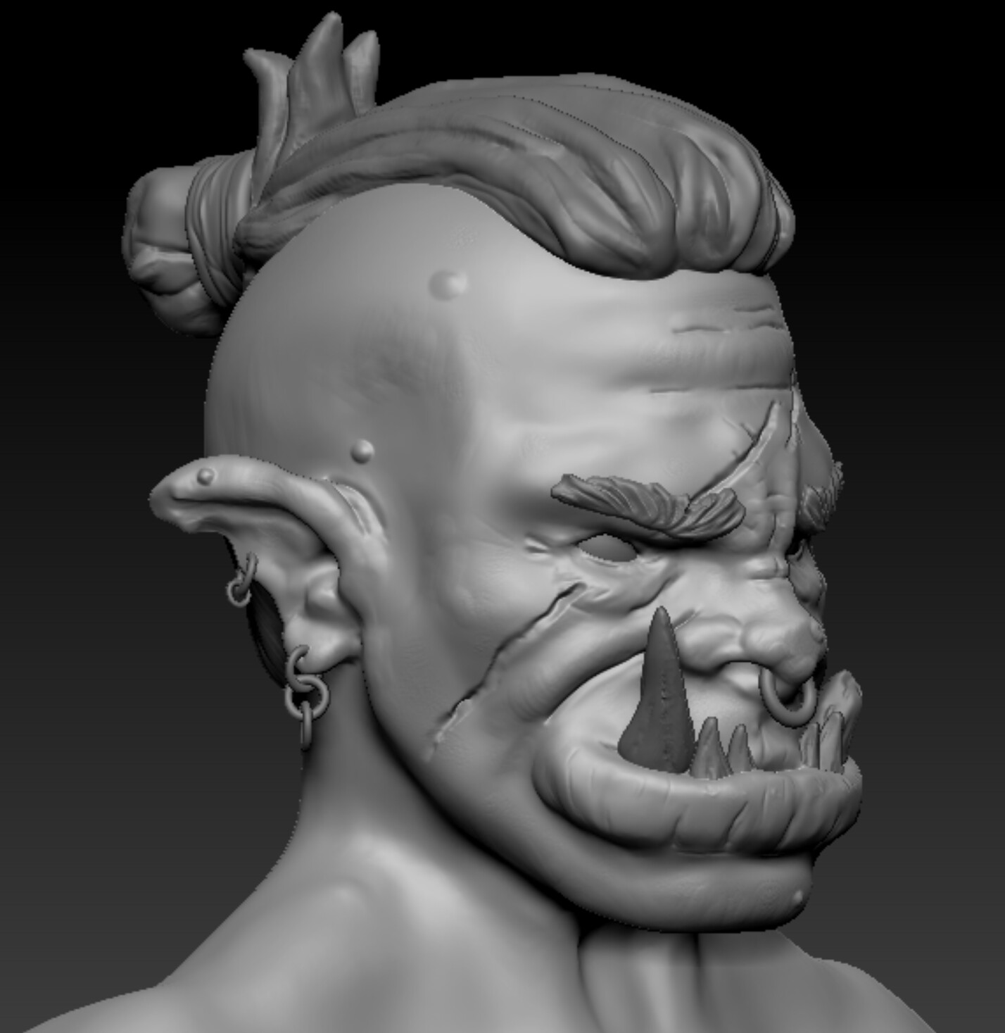ArtStation - Orc bust sculpt