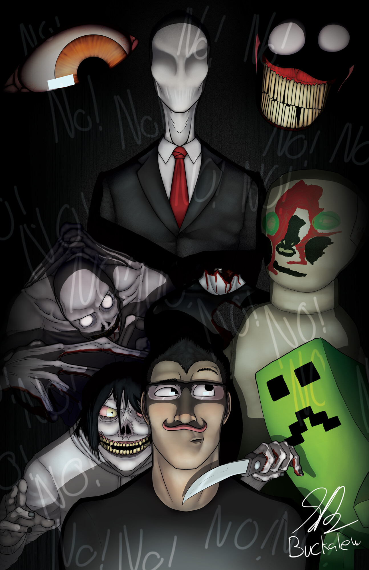 Markiplier Slender Fan Art Creating Slender Man Pages With Fun