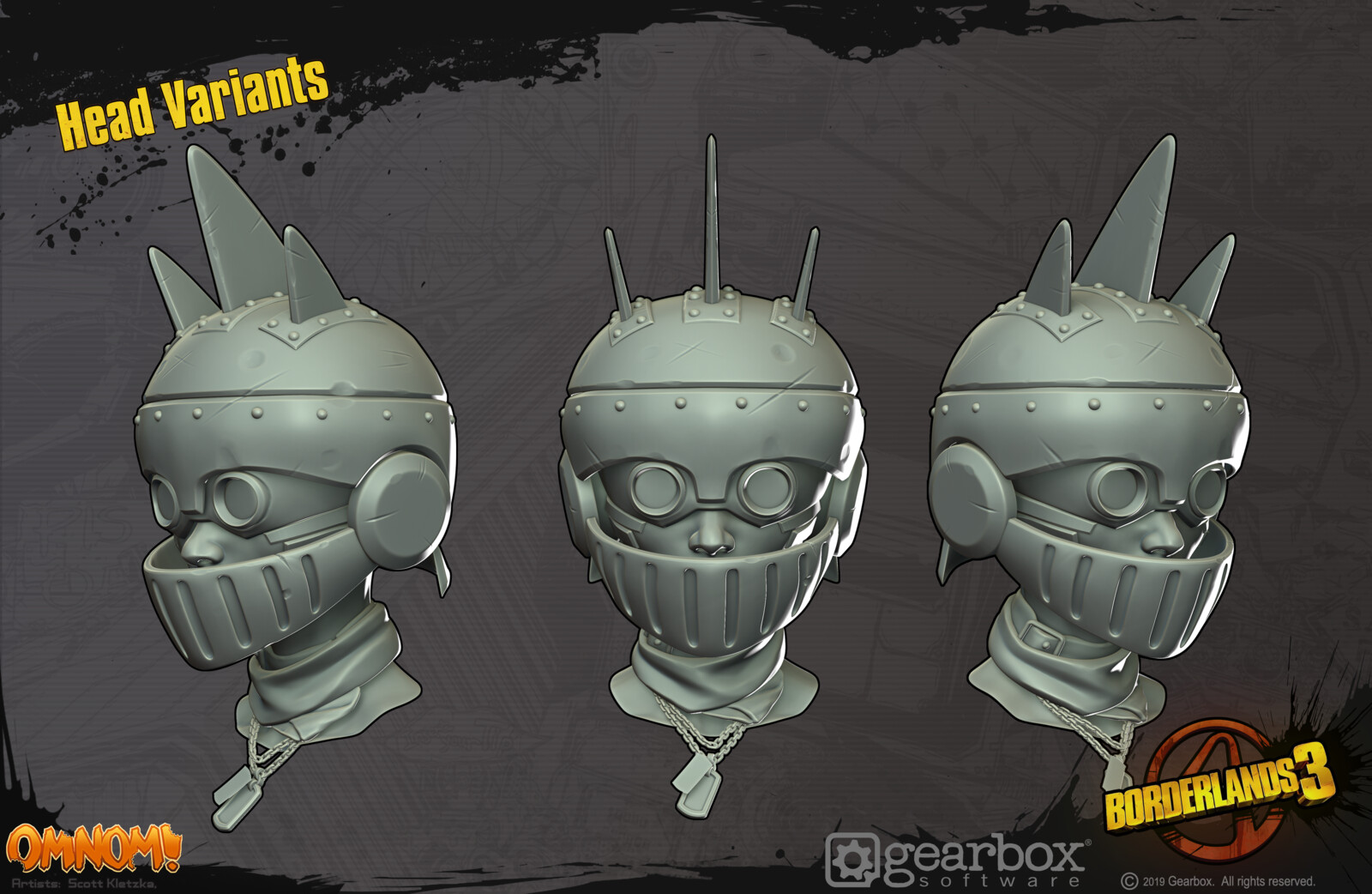 Scott Kletzka - Borderlands 3 - Moze Head Variants