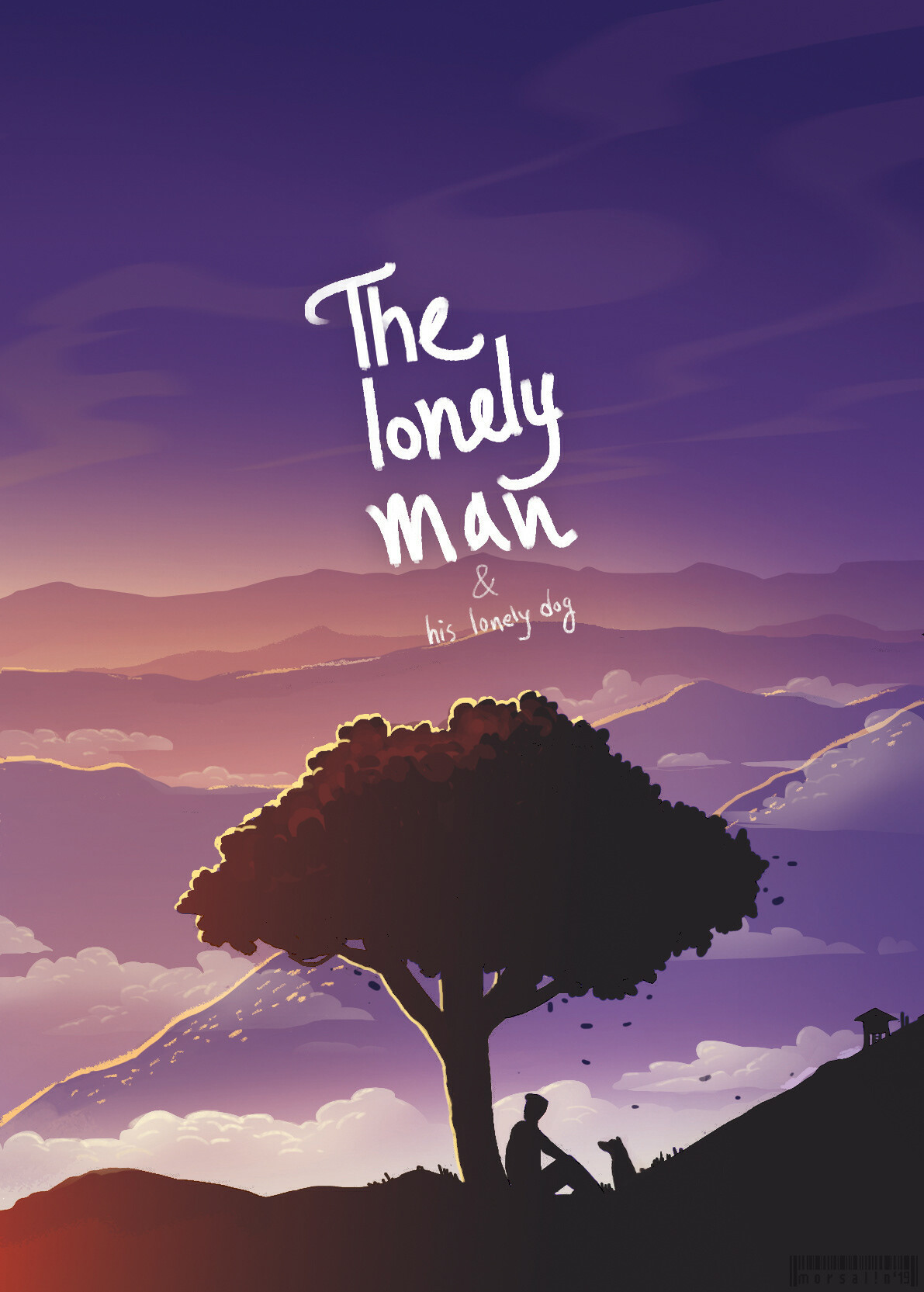ArtStation - The lonely man & his lonely dog