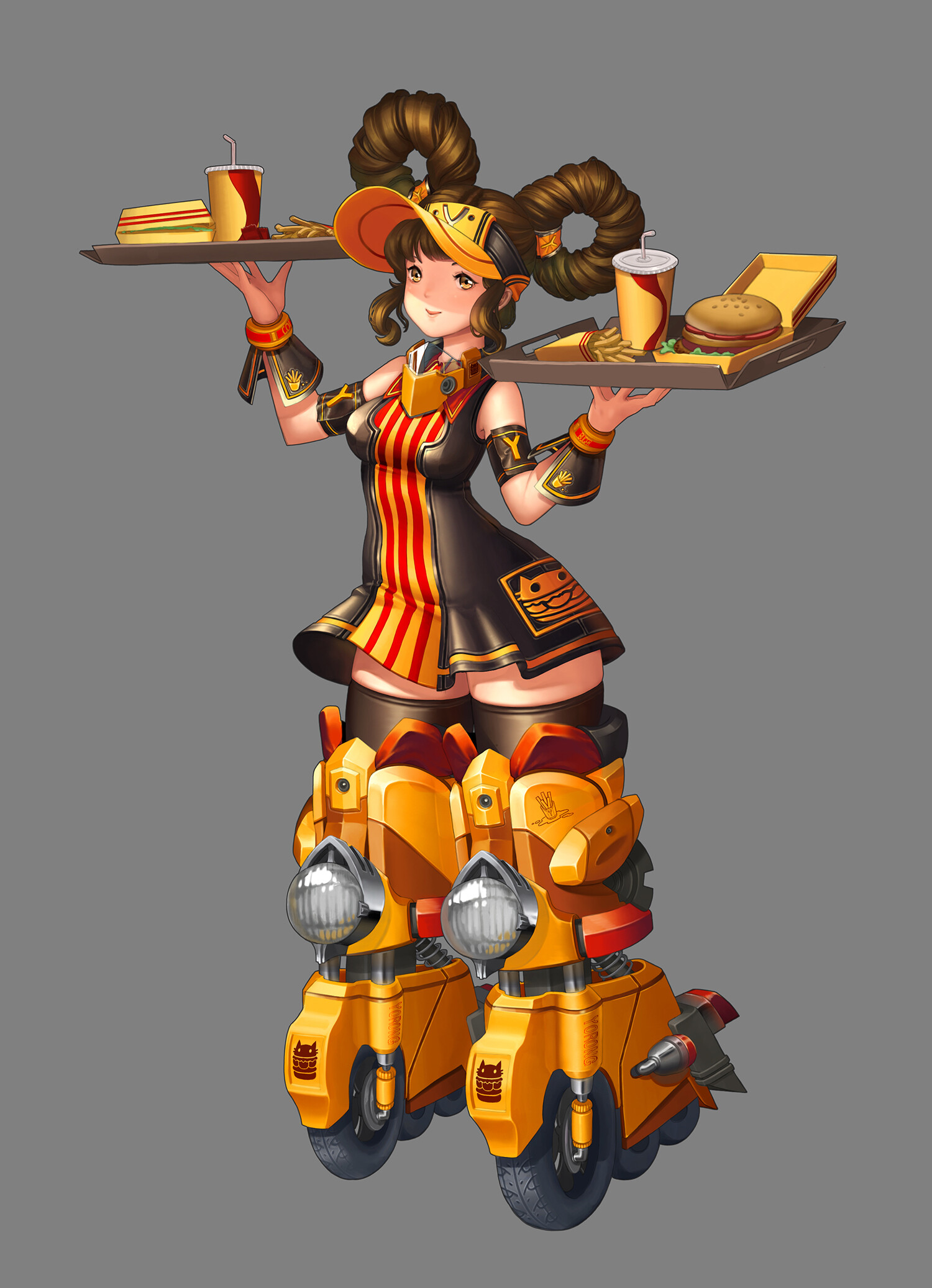 ArtStation - a fast food delivery girl.