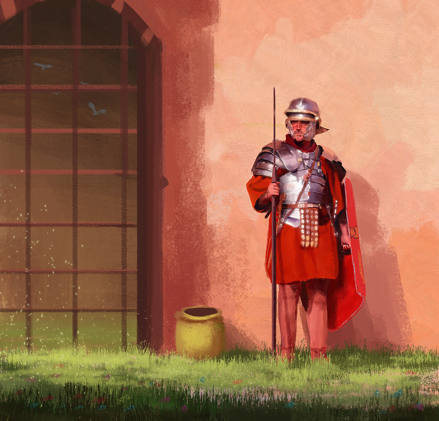 ArtStation - guard .. painting sketch