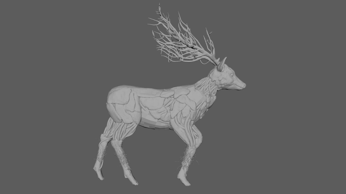 ArtStation - First attempt at a deer walk.