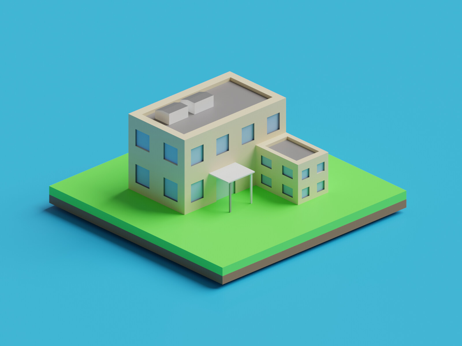 ArtStation - 3D Isometric Building