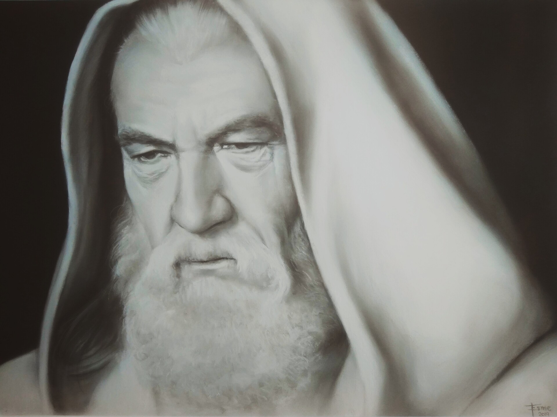 ArtStation - Gandalf Portrait (pastel)