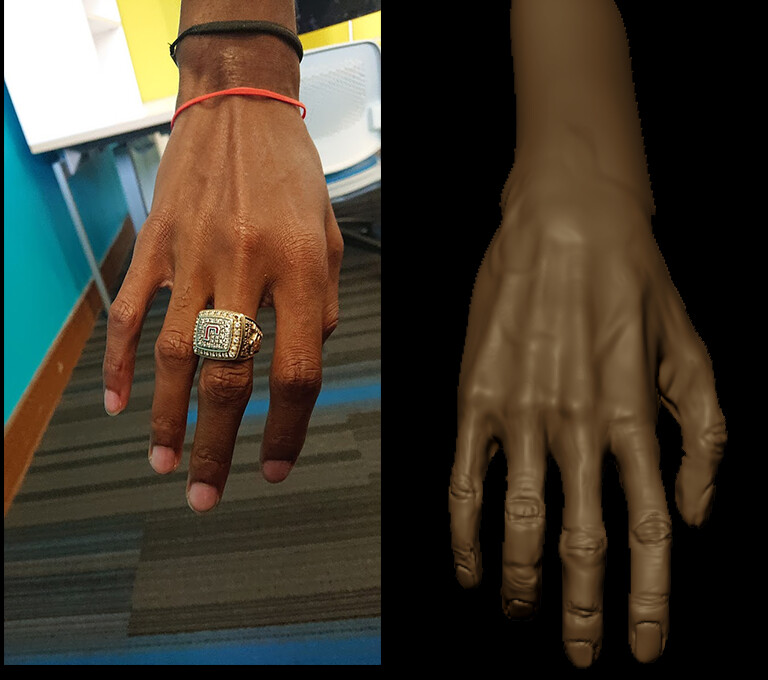 ArtStation - First 3D model of my hand