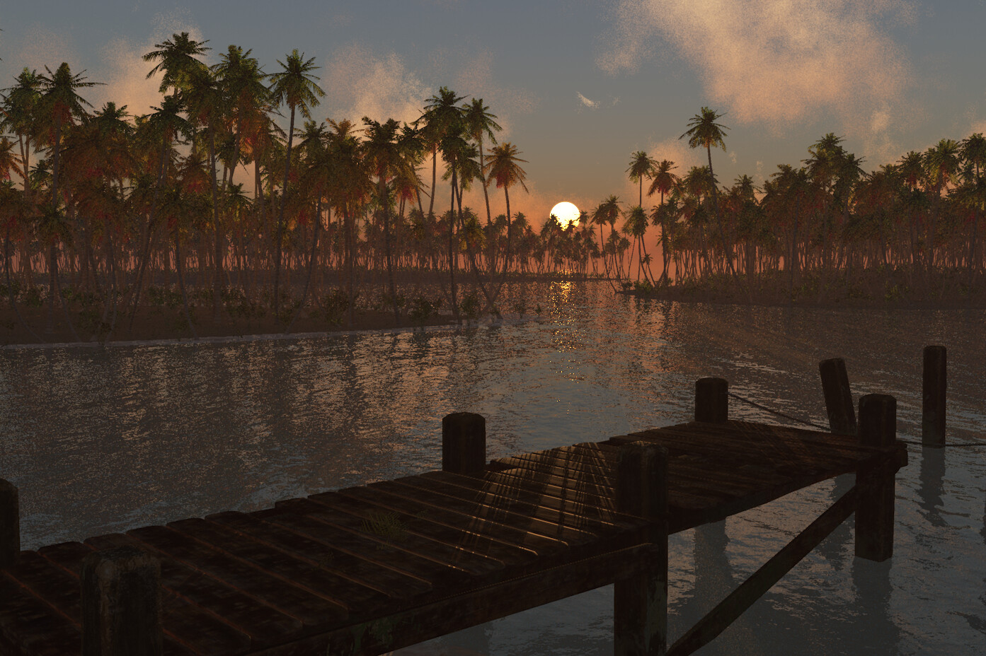 ArtStation - Dock Sunset