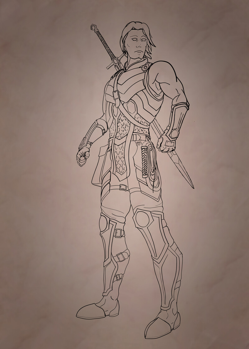 David Woelfel - Rough Sketch - Grizzled Centurion