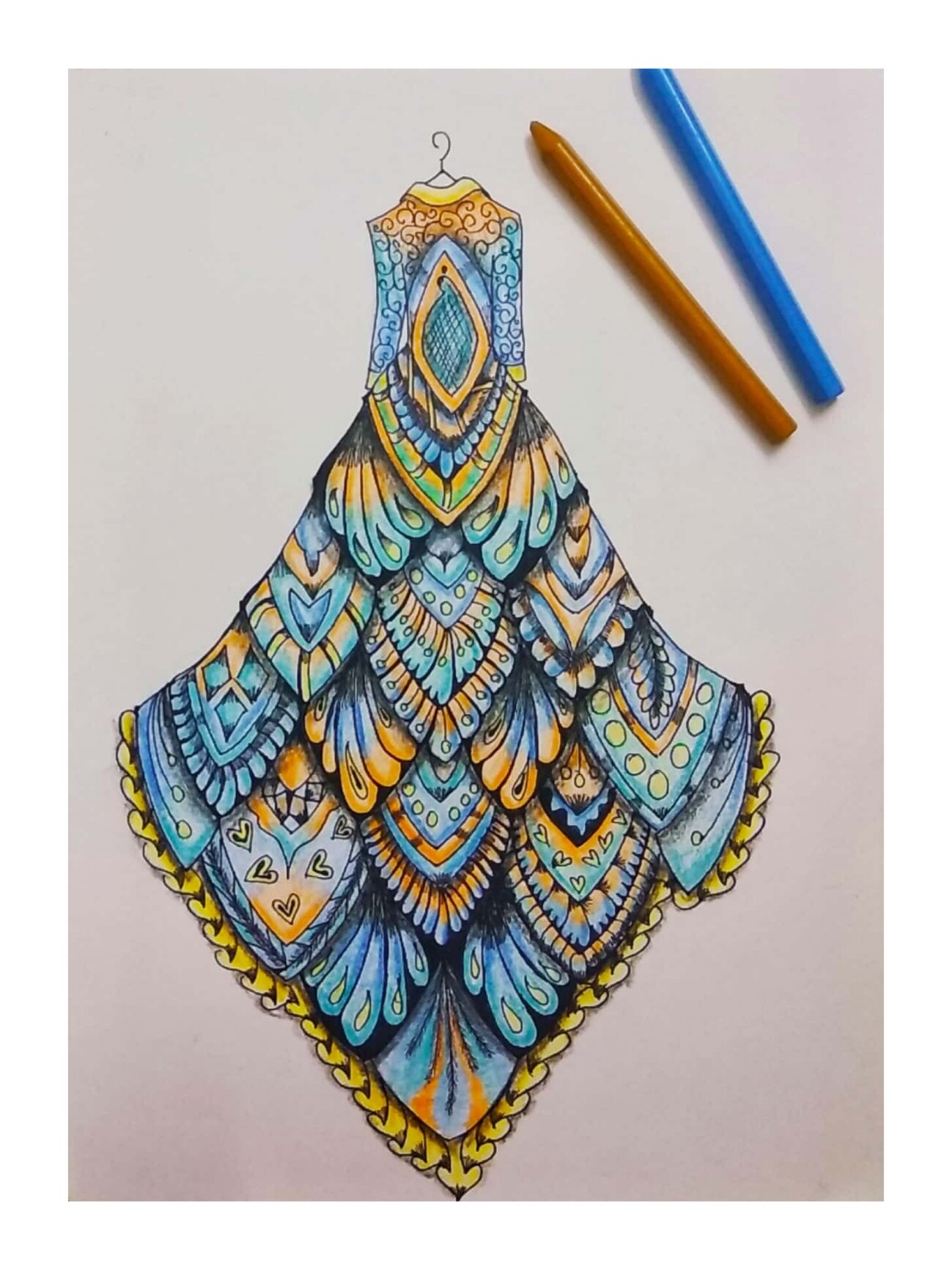 ArtStation - Dressed in zentangles....