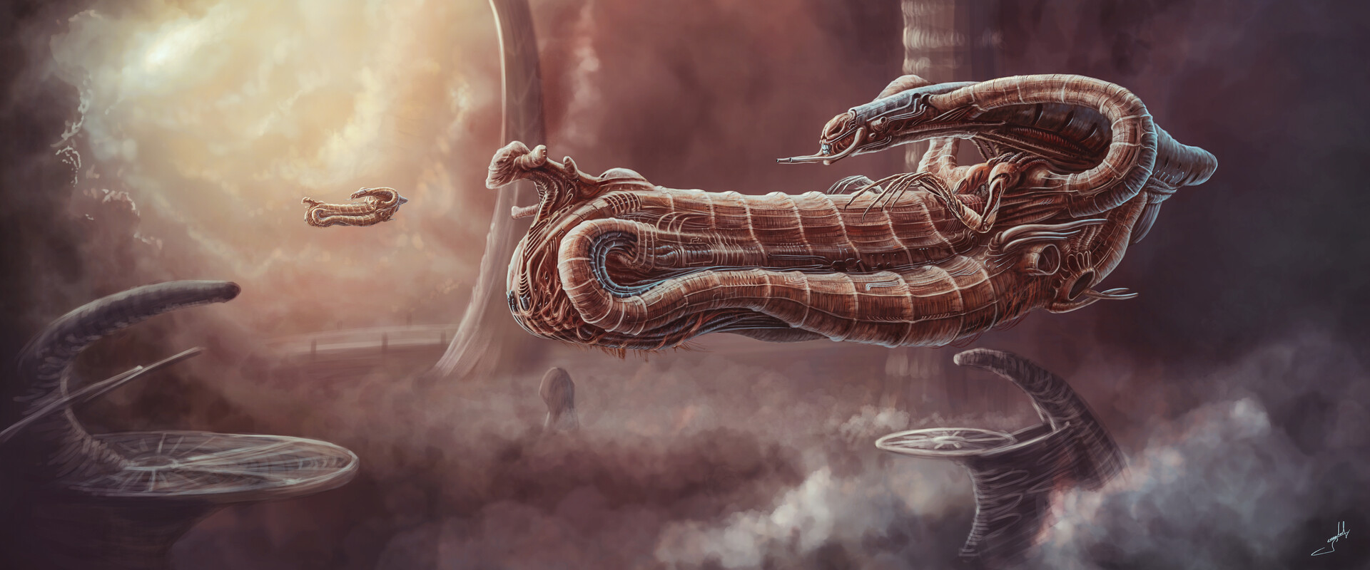 ArtStation - Alien hybrid Spacecraft